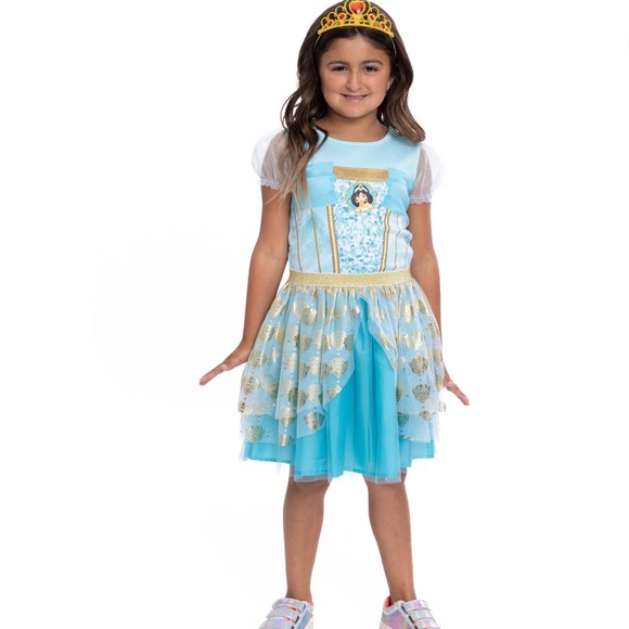 Disney | Dresses | Disney Princess Girls Jasmine Cosplay Dress Sizes S ...